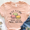 Macaron T-shirt: Colorful Cookie Graphic Tee for Women - Etsy