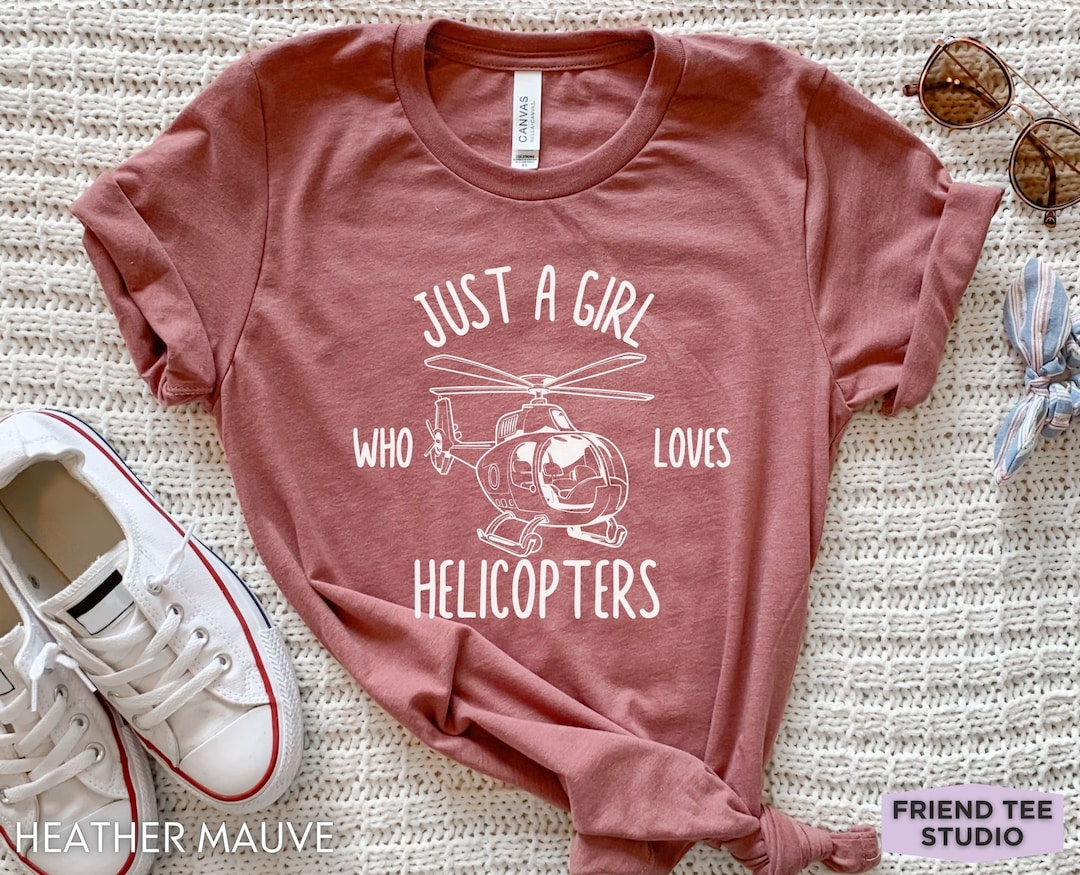 Helicopter Shirt, Girls Helicopter Tshirt, Helicopter Gifts, Chopper T ...
