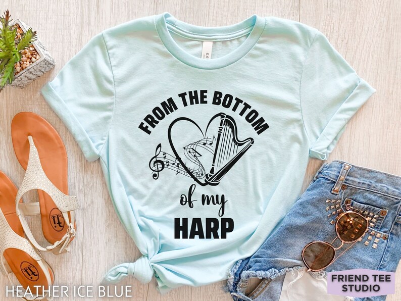 Harp Shirt, Harp Gifts, Harpist T Shirt, Harpist Gift, Music Shirt ...