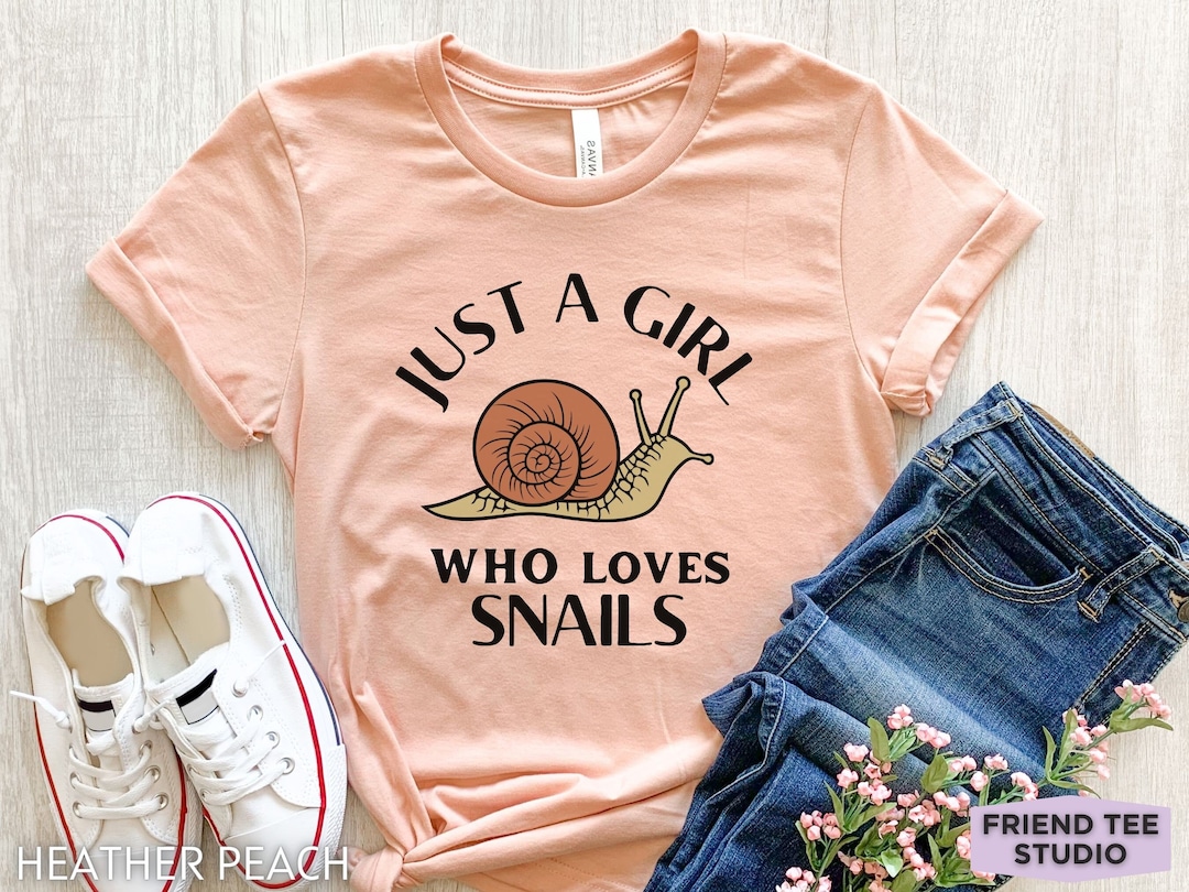 Snail Shirt, Girls Snail Tee, Womens Snail T Shirt, Snail Gifts, Funny ...