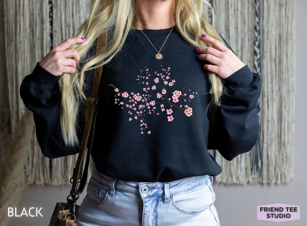 Cherry Blossom Sweatshirt, Cherry Blossom Gifts, Floral Sweatshirt ...