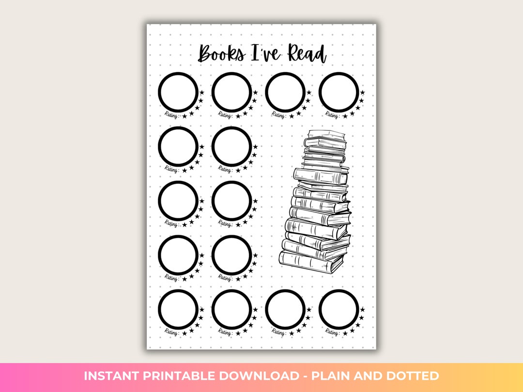 Books I've Read Journal Page, Printable Reading Log, Book Review, Daily ...