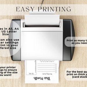 Printable Monthly Organization Planner Page, Motivational Month at a ...