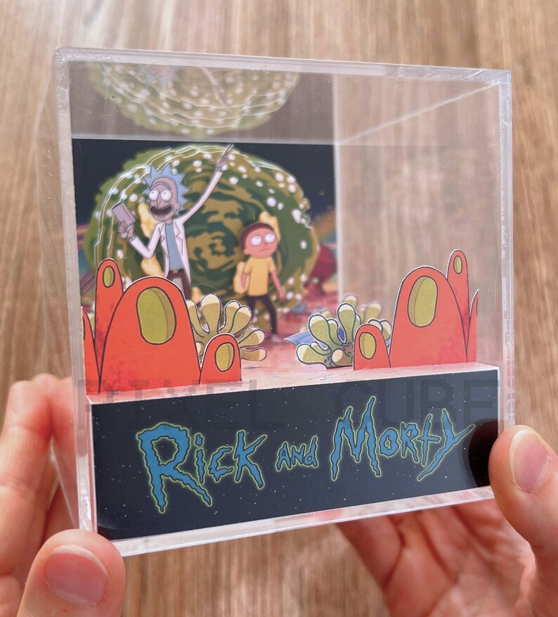 Rick and Morty Diorama Cube Template Digital File Guide for ALL SIZES ...
