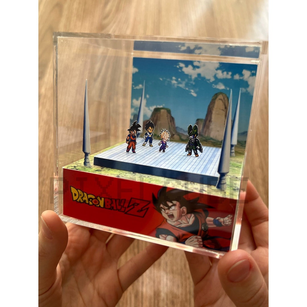 DBZ Diorama Cube Template Anime Cube Goku Vegeta Gohan Cell Digital ...