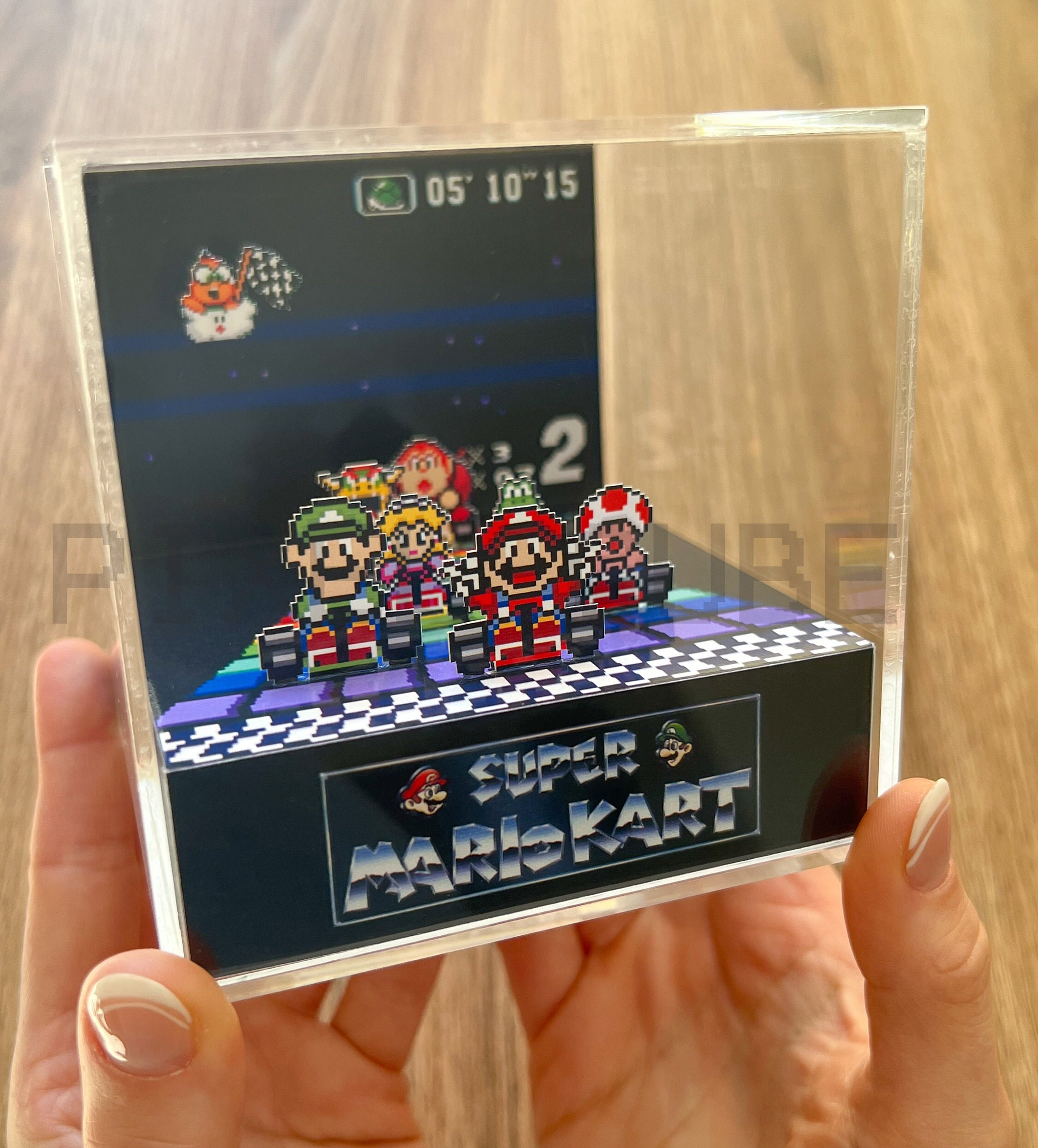 Mario Kart Rainbow Track - DIY Diorama Cube Template - Mario Kart Cube ...