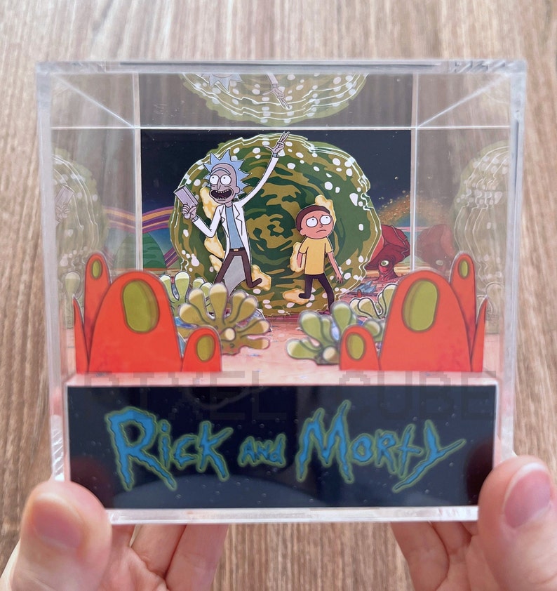 Rick and Morty Diorama Cube Template Digital File Guide for ALL SIZES ...