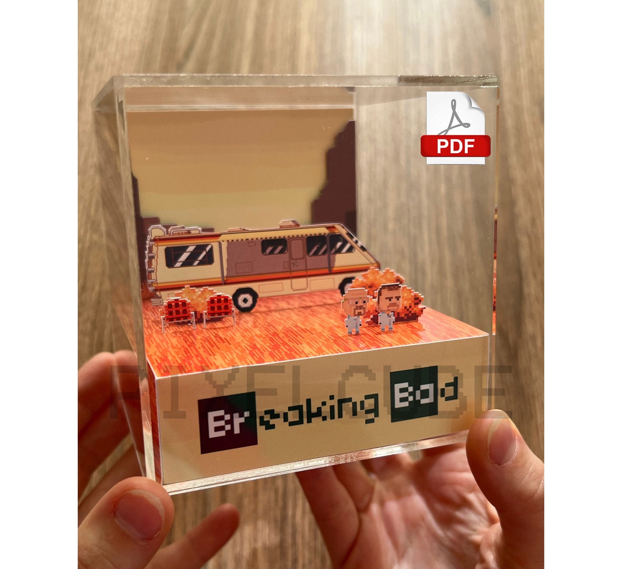 Breaking Bad DIY Diorama Cube Template Breaking Bad Cube Digital File ...