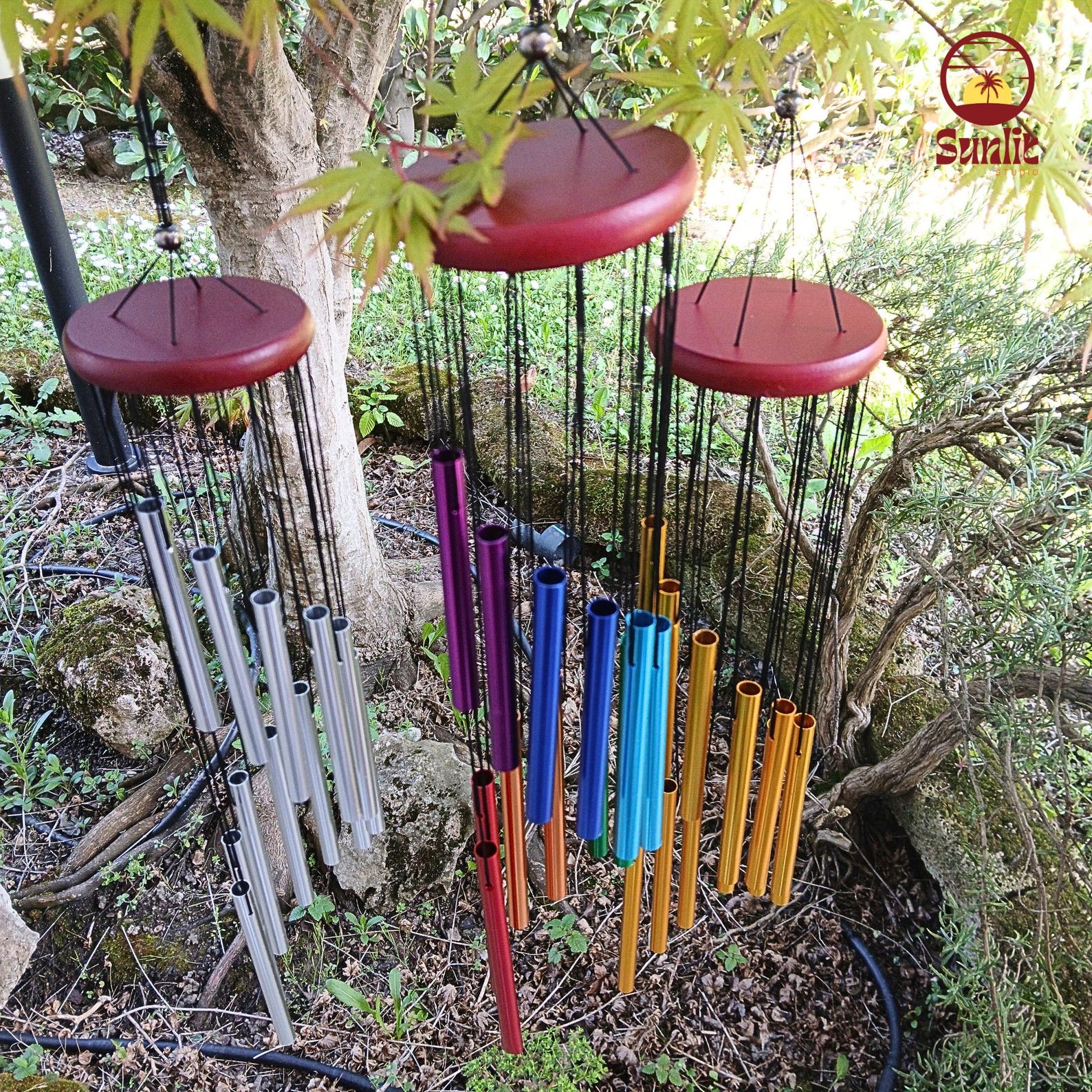 Boho Wind Chime Set of 3 | Calming Wind Chime for Porch & Patio Decor ...