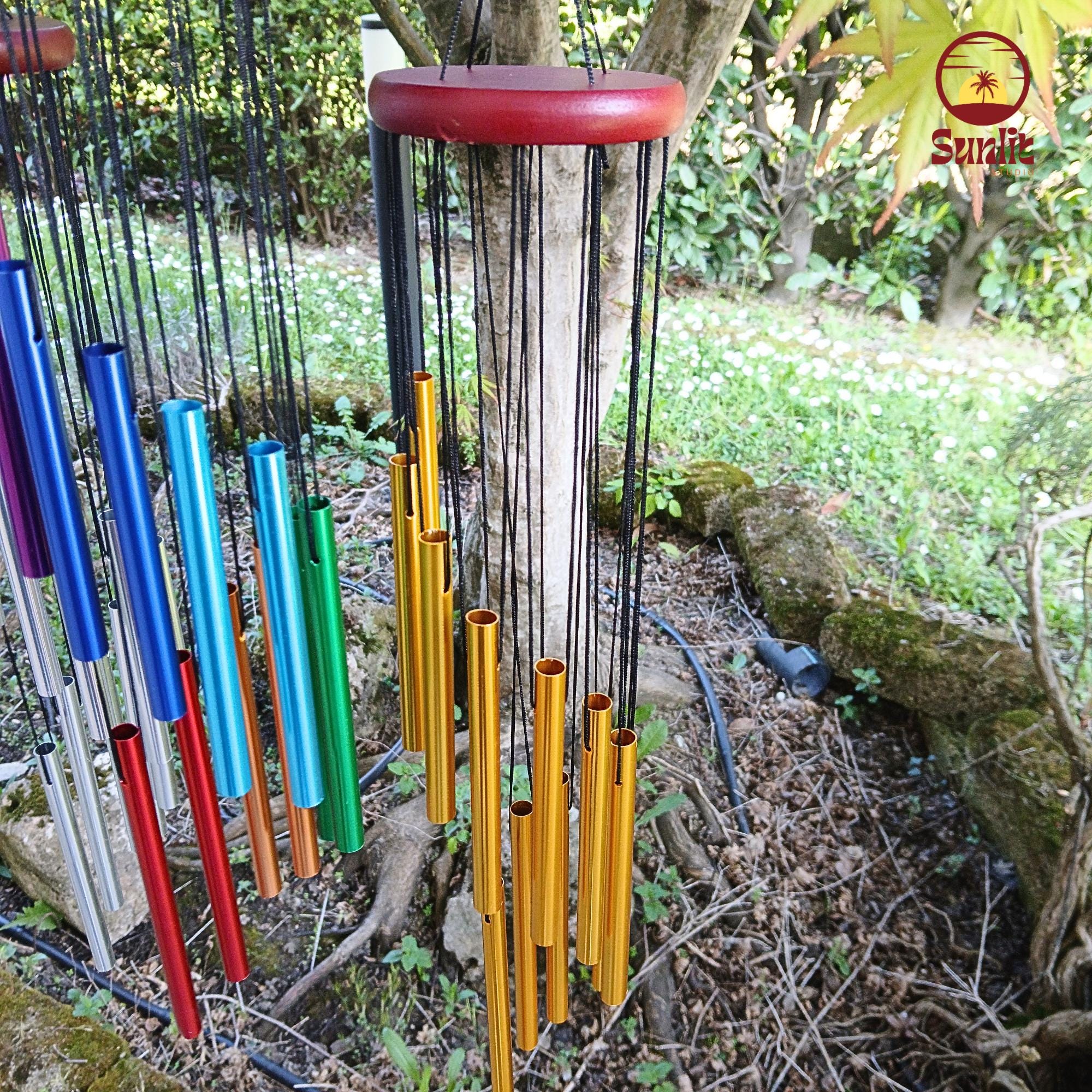 Boho Wind Chime Set of 3 | Calming Wind Chime for Porch & Patio Decor ...