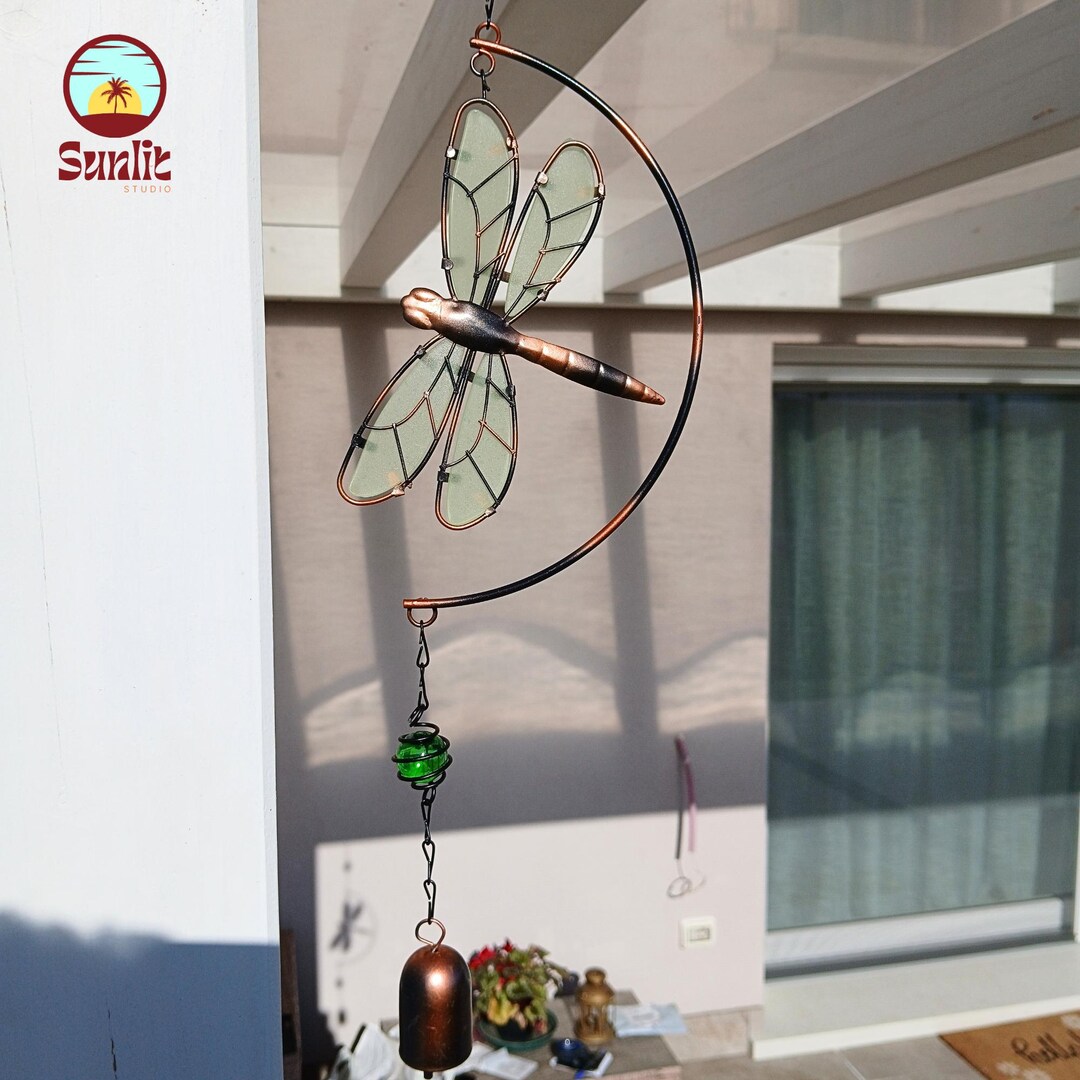 Metal Dragonfly Wind Chime Bell | Dragonfly Chimes for a Gentle Sound ...
