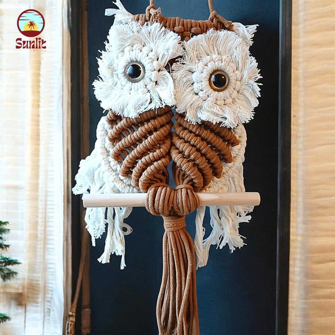 Owl Macrame Wall Hanging, Macrame Owl Tapestry to Hang, Wall Hanging ...
