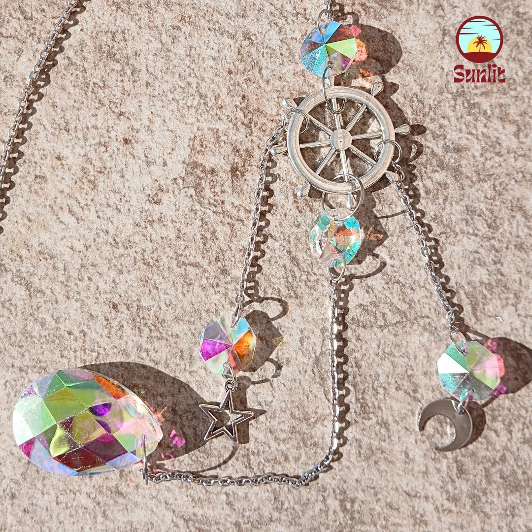 Boat Rudder Suncatcher – Crystal Window Hanging Decor With Nautical ...