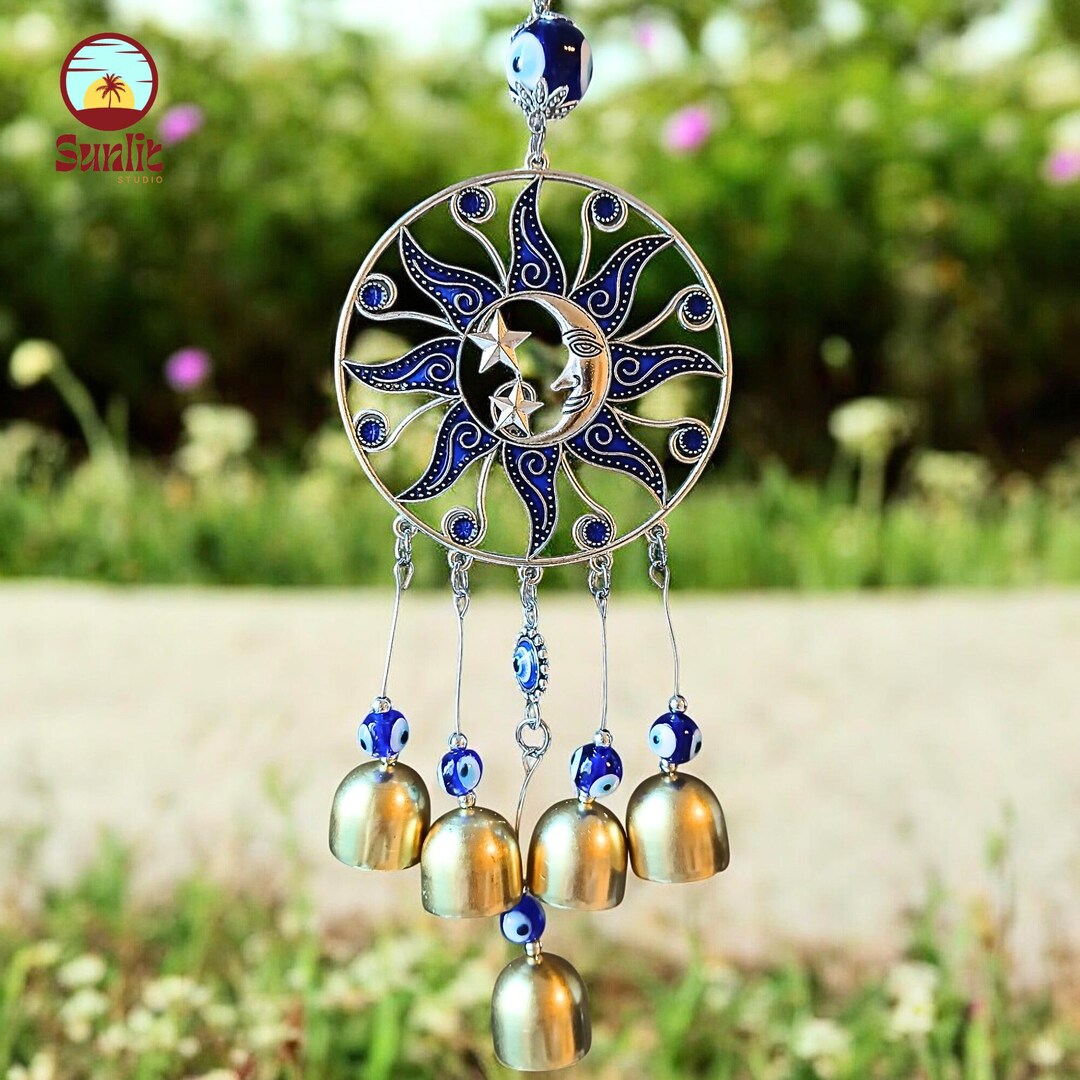 Turkish Evil Eye Wind Chime, Evil Eye Dream Catcher, Dreamcatcher Wall ...