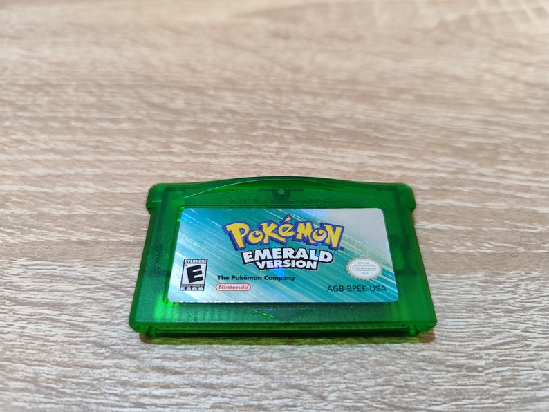 Pokemon Emerald USA Version NEW BATTERY game Boy Advance Cleaned ...