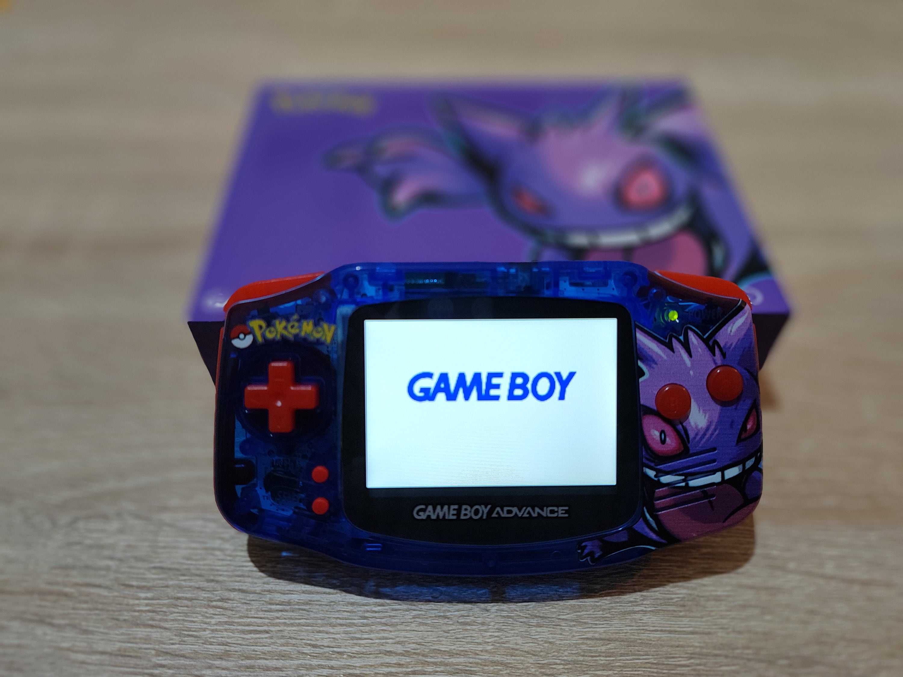 Game Boy Advance Custom Haunter Edition With IPS 3.0 and Collection Box ...