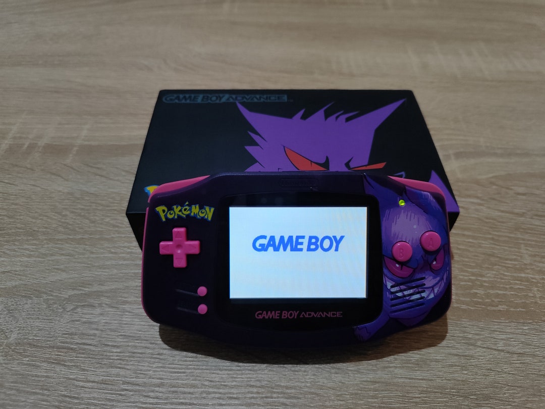 Game Boy Advance Custom Gengar Edition With IPS 2.0 and Collection Box ...