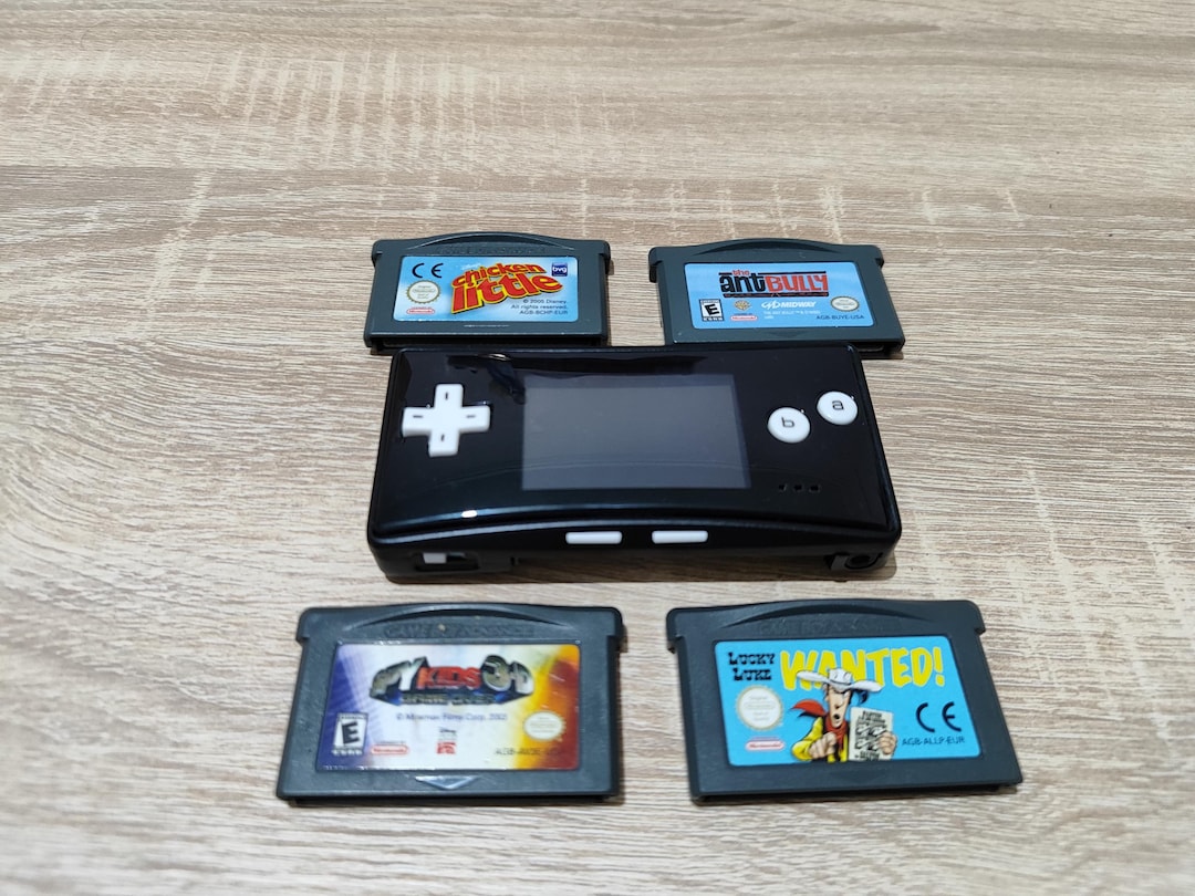 Custom Game Boy Micro Console – Black – LIKE NEW – Tested & Working ...