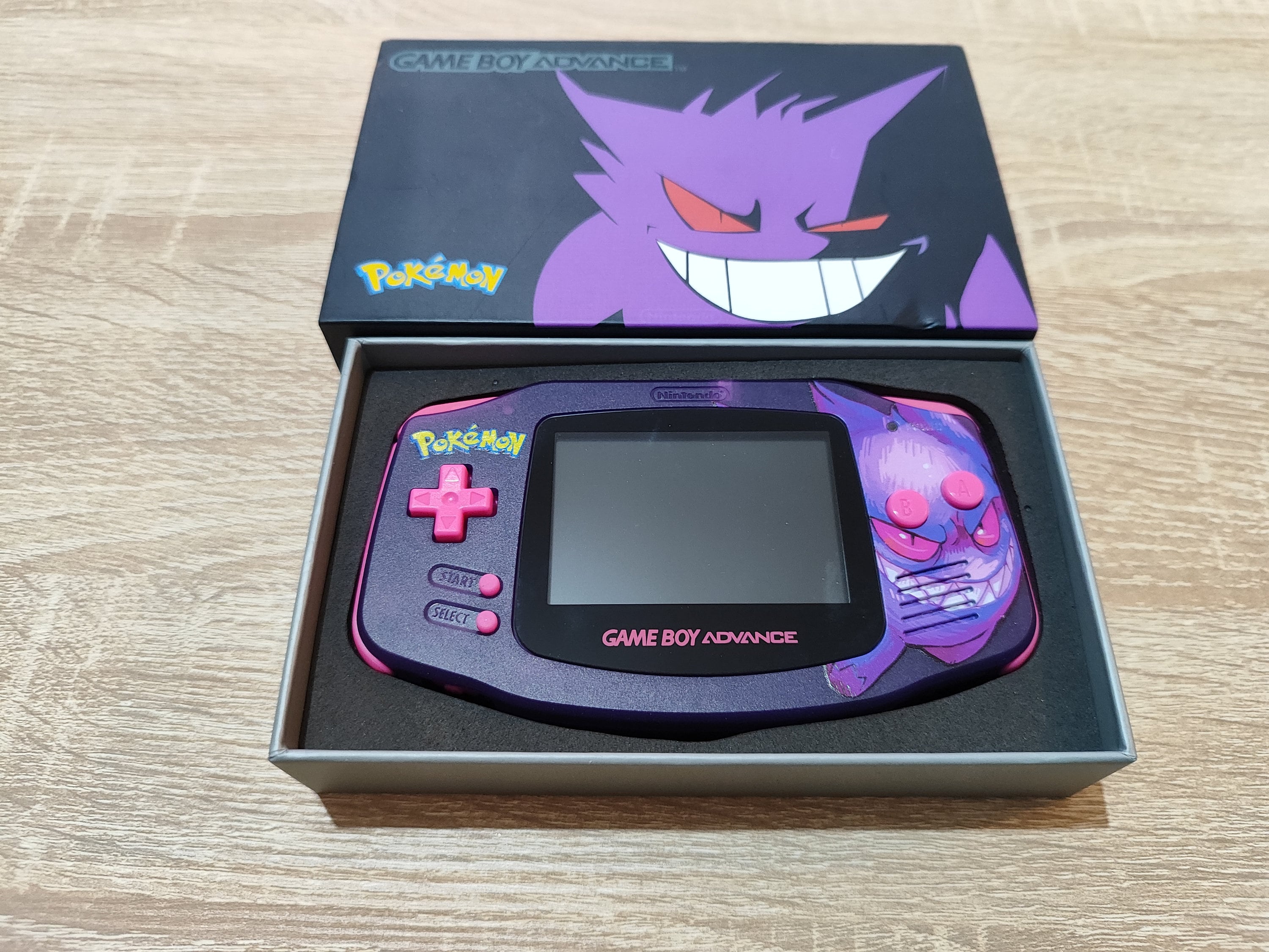 Game Boy Advance Custom Gengar Edition With IPS 2.0 and Collection Box ...