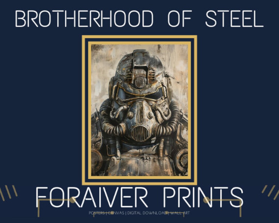 Fallout Brotherhood of Steel Art Fallout Inspired Poster Gaming Room ...