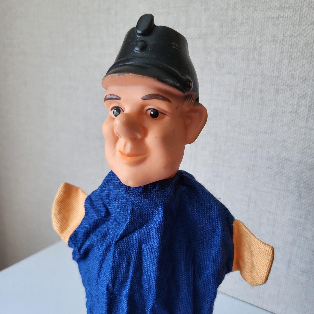 Policeman Police Officer Vintage Plastic Fabric Hand Puppet 1970s - Etsy