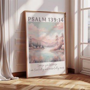 Psalm 139 Scripture Wall Art Modern Christian Art Christian Wall Art ...