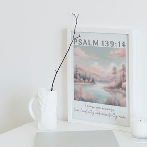 Psalm 139 Scripture Wall Art Modern Christian Art Christian Wall Art ...