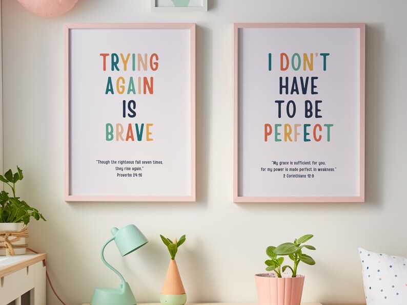 Christian Growth Mindset Poster Sunday School Wall Decor Homeschool ...