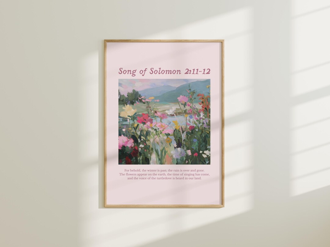 Spring Christian Wall Art Bible Verse Print Scripture Poster Prayer ...