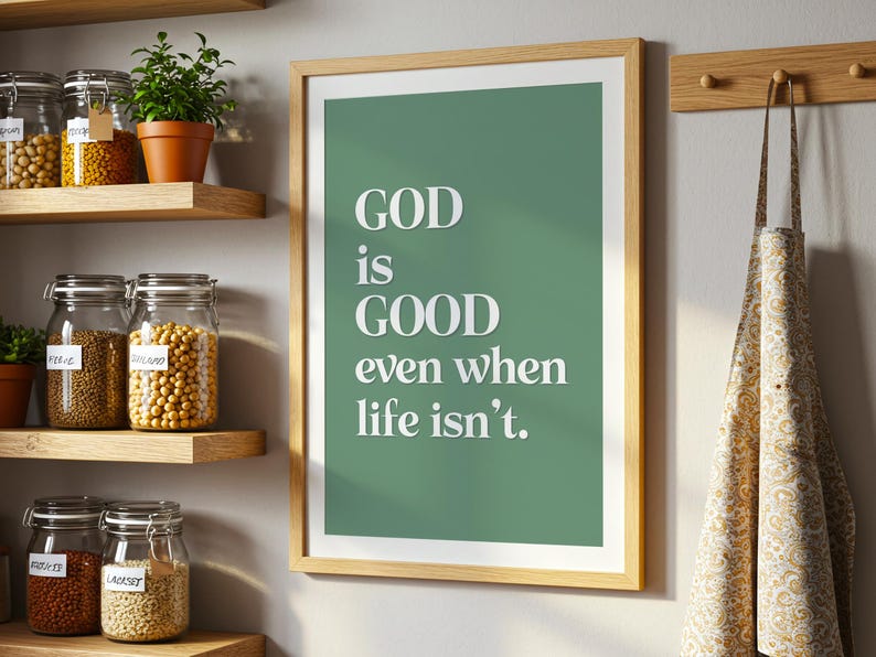 God is Good Aesthetic Christian Wall Art Minimalist Art Print Office ...