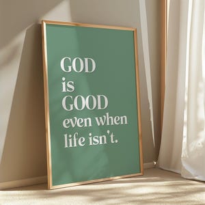 God is Good Aesthetic Christian Wall Art Minimalist Art Print Office ...