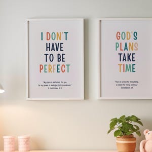 Christian Growth Mindset Poster Sunday School Wall Decor Homeschool ...