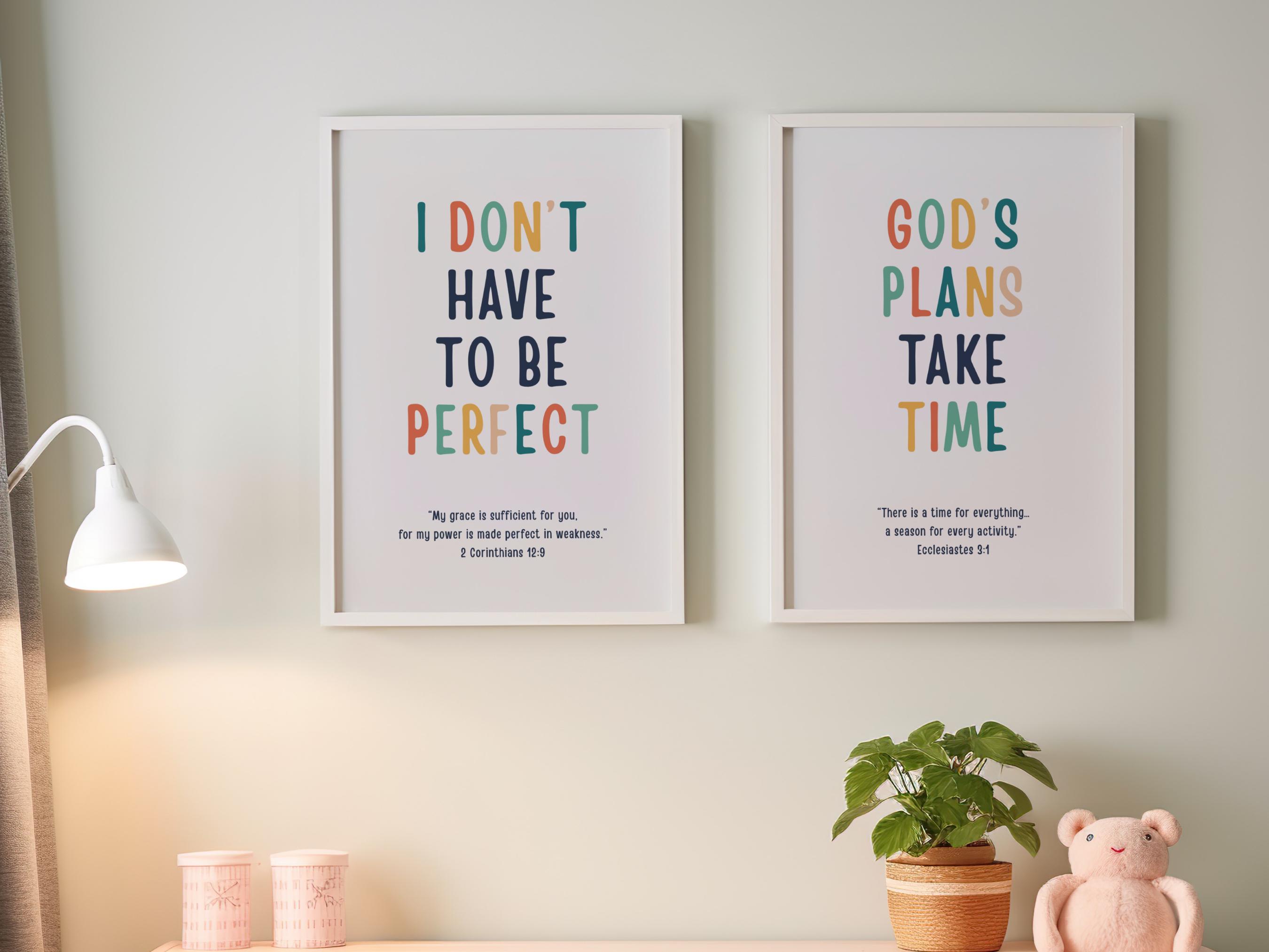 Christian Growth Mindset Poster Sunday School Wall Decor Homeschool ...