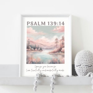 Psalm 139 Scripture Wall Art Modern Christian Art Christian Wall Art ...