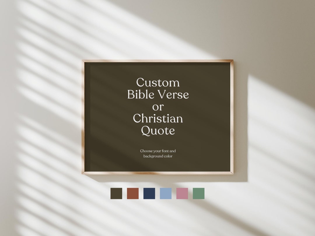 Custom Bible Verse Wall Art Personalized Christian Housewarming Gift ...