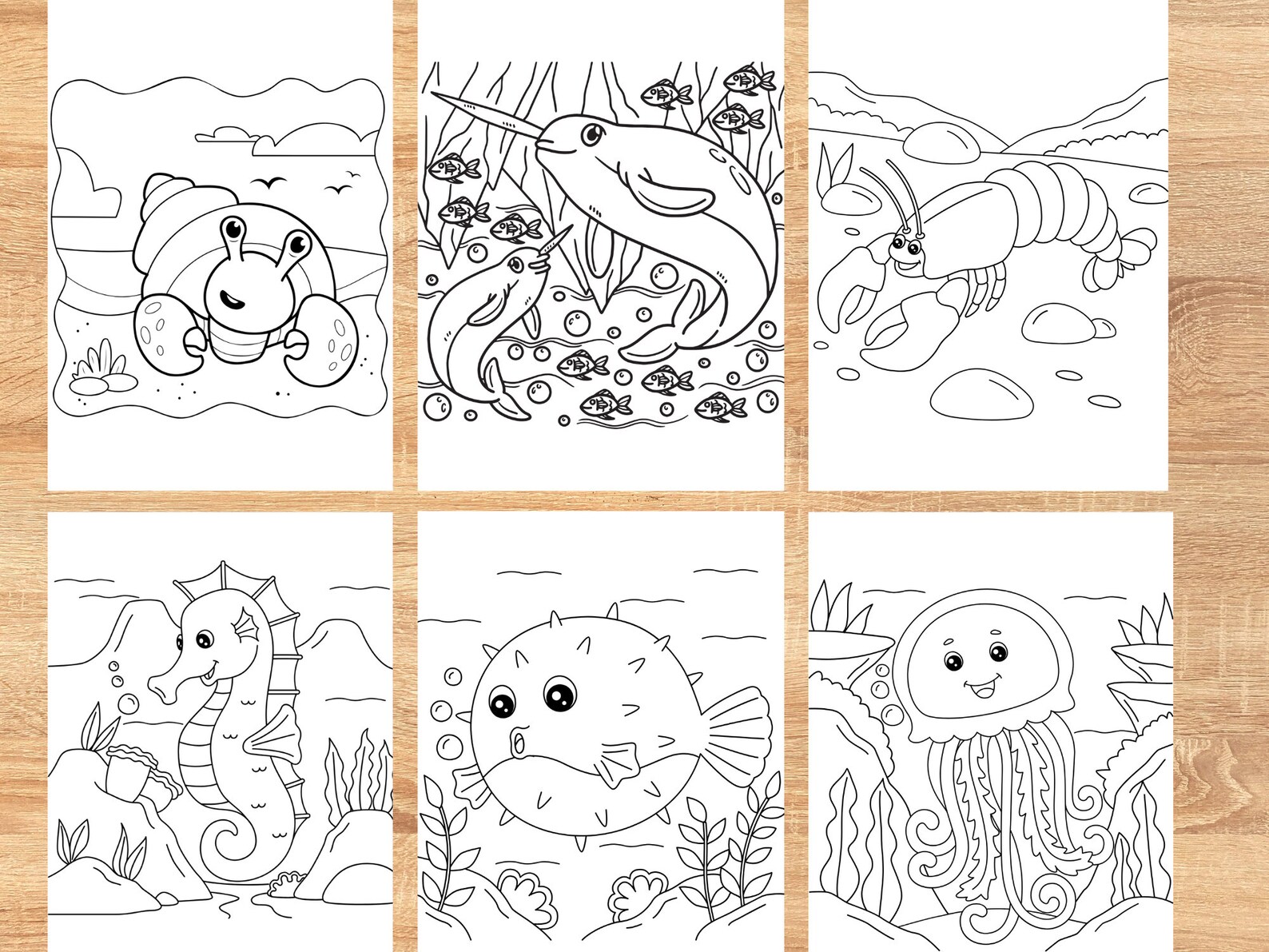Sea Animals Coloring Pages Fun Educational Printable Kids Activities ...