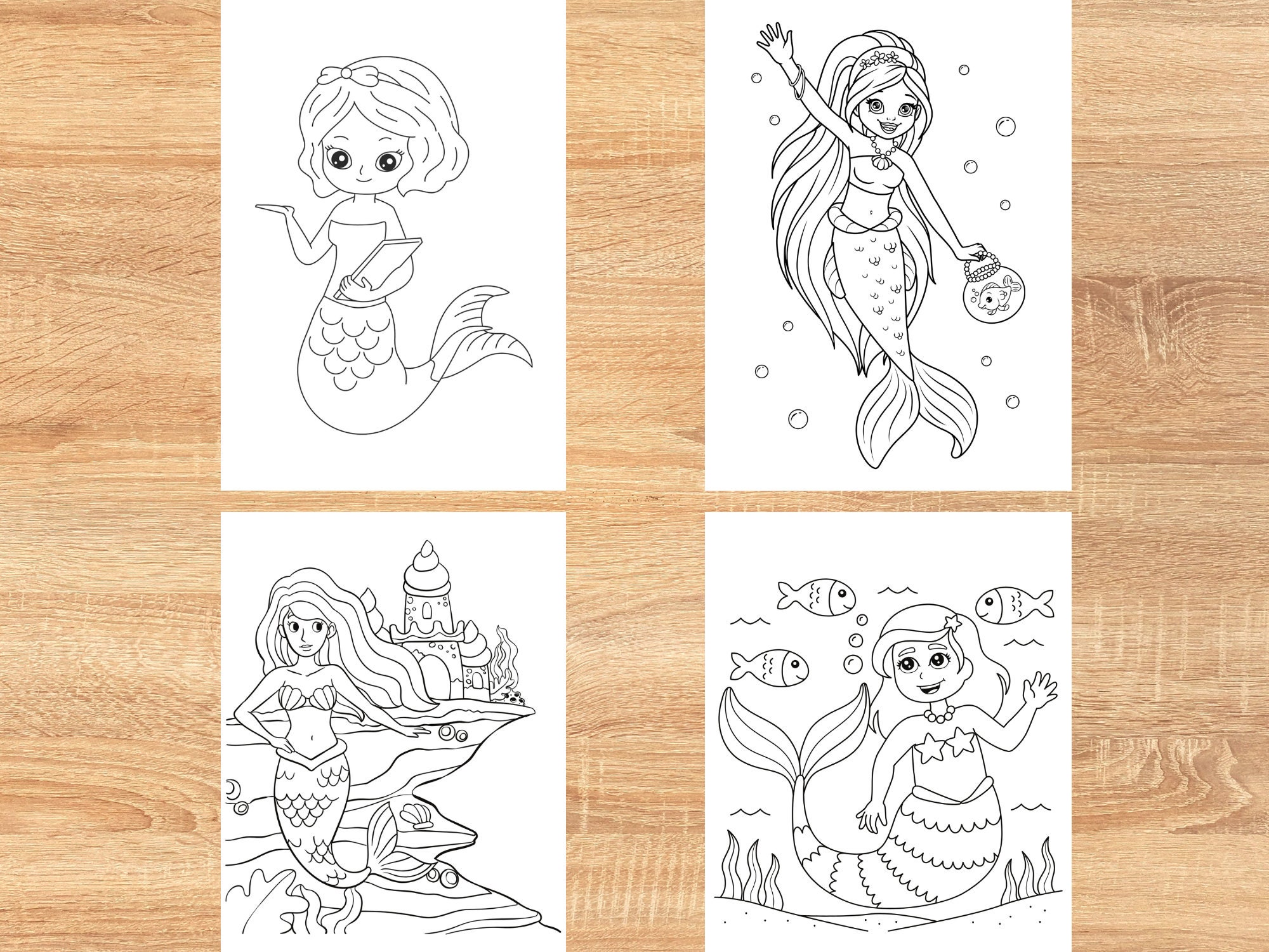 Mermaid Coloring Pages Fun Educational Printable Kids Activities ...