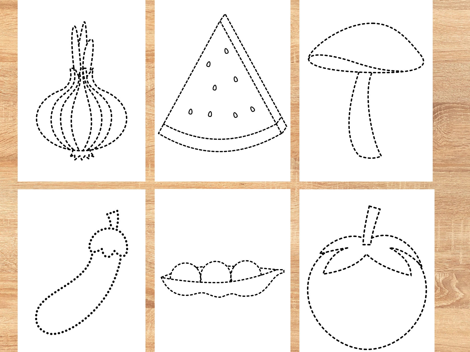 Printable Fruit Tracing Line Worksheet, Preschool Curriculum Learning ...