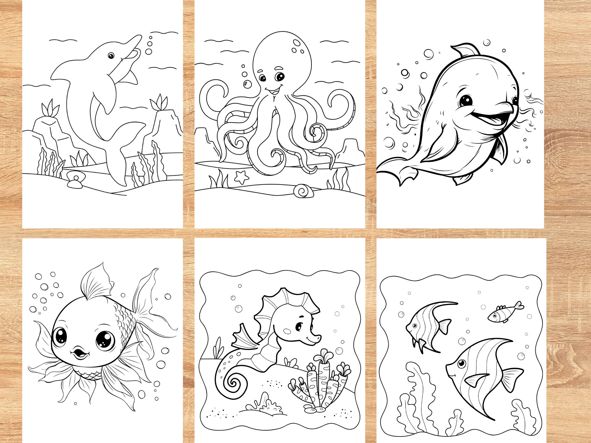 Sea Animals Coloring Pages Fun Educational Printable Kids Activities ...