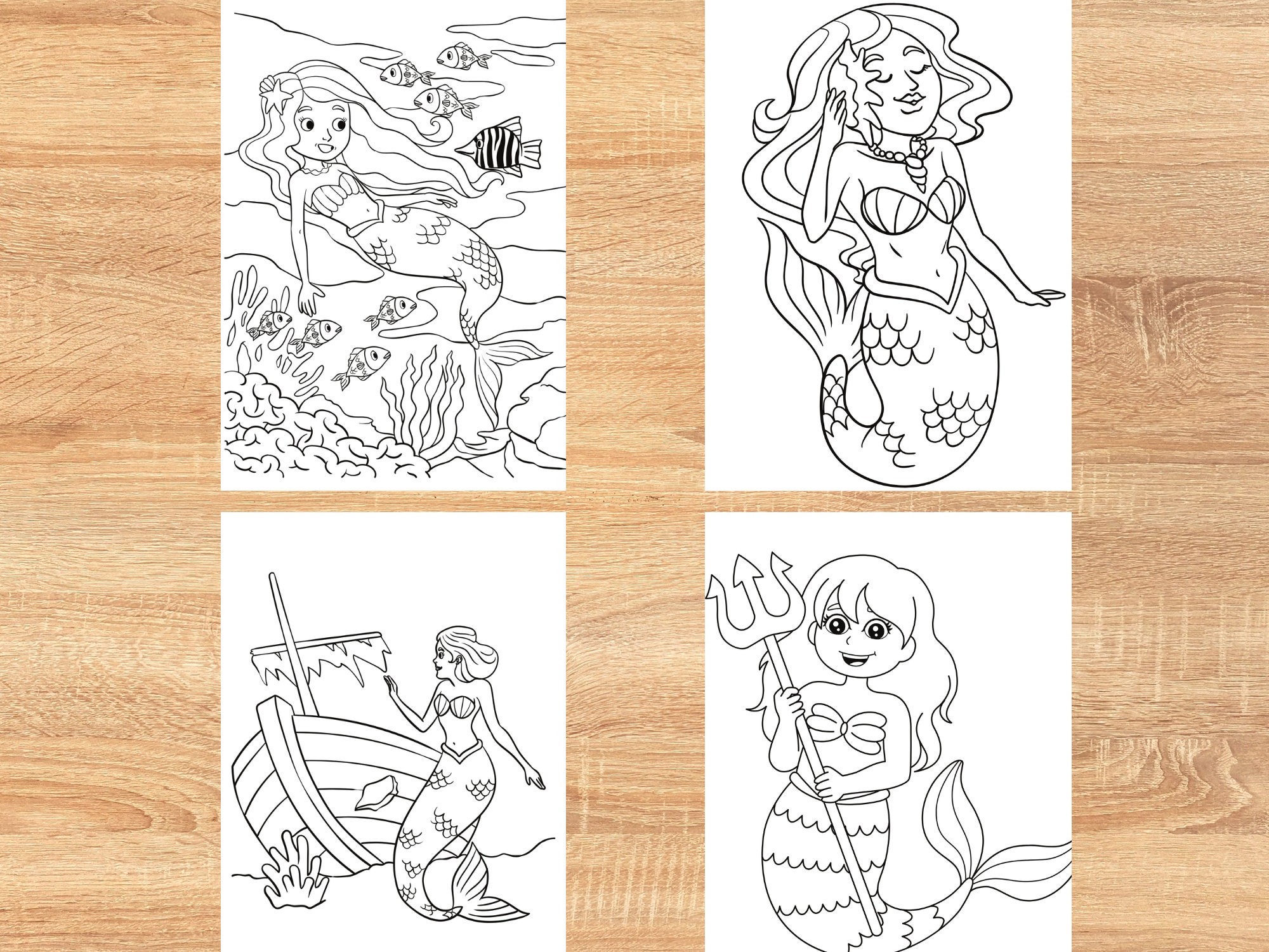 Mermaid Coloring Pages Fun Educational Printable Kids Activities ...