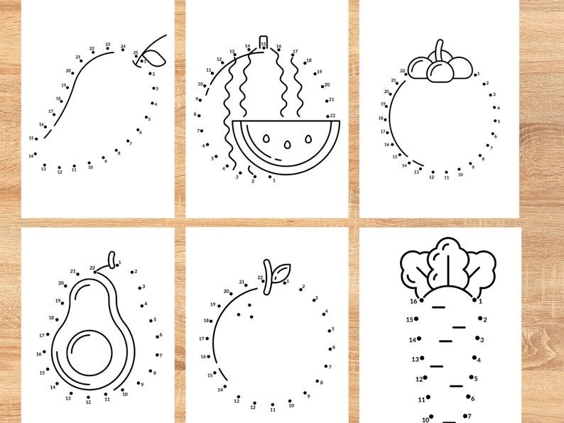 Printable Fruit Tracing Line Worksheet, Preschool Curriculum Learning ...
