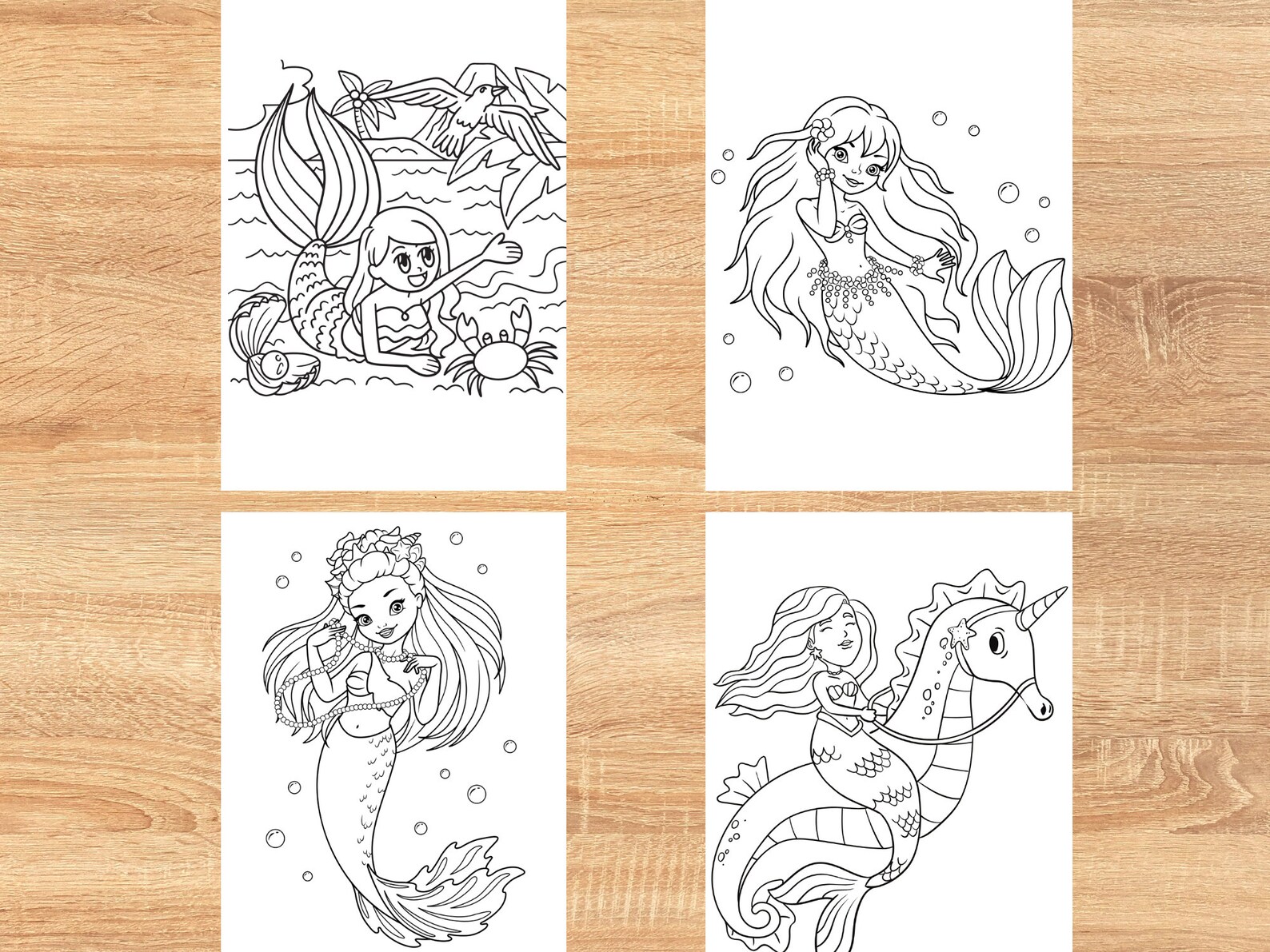 Mermaid Coloring Pages Fun Educational Printable Kids Activities ...