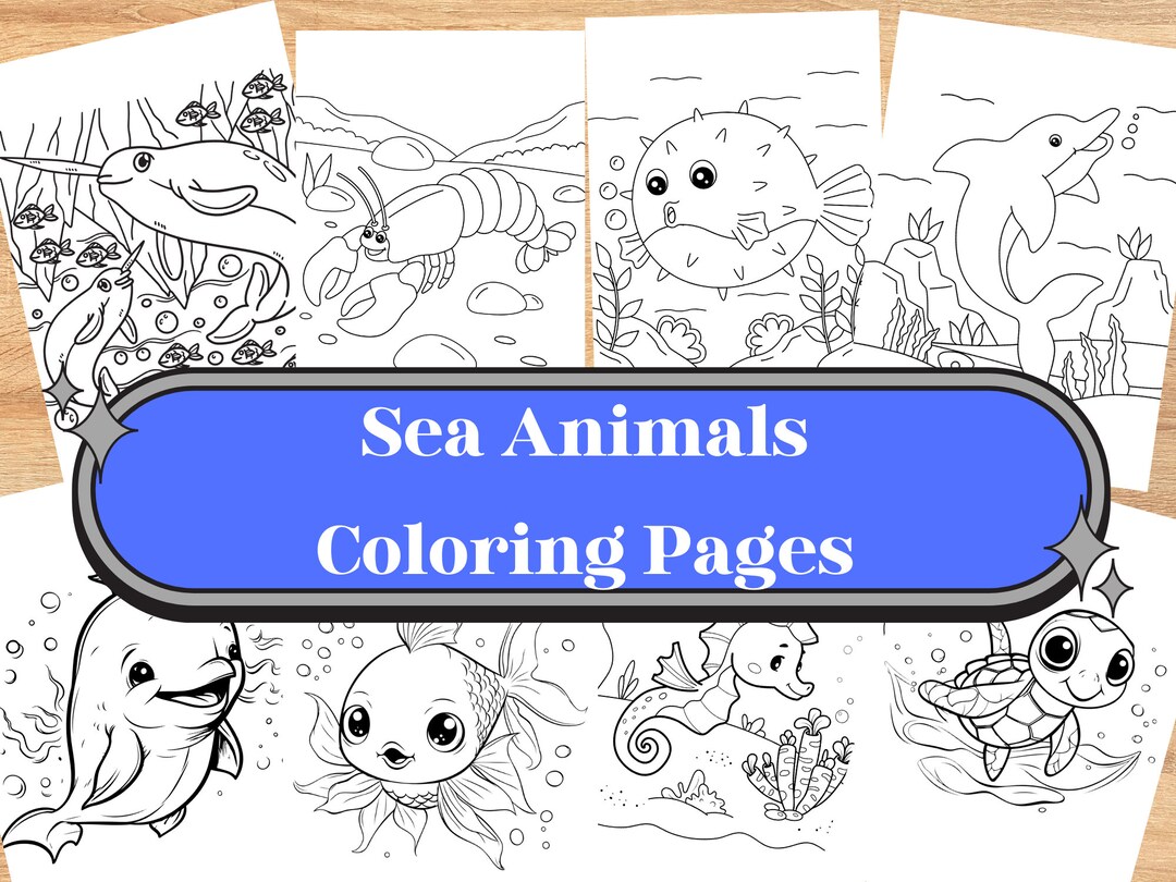 Sea Animals Coloring Pages Fun Educational Printable Kids Activities ...