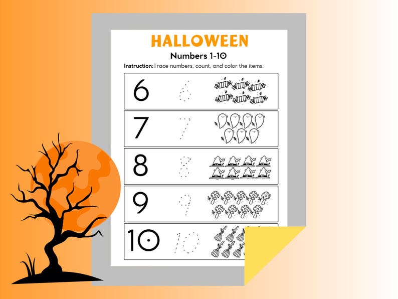 10-page Digital Halloween Activity and Learning Pack for Kids Fun ...