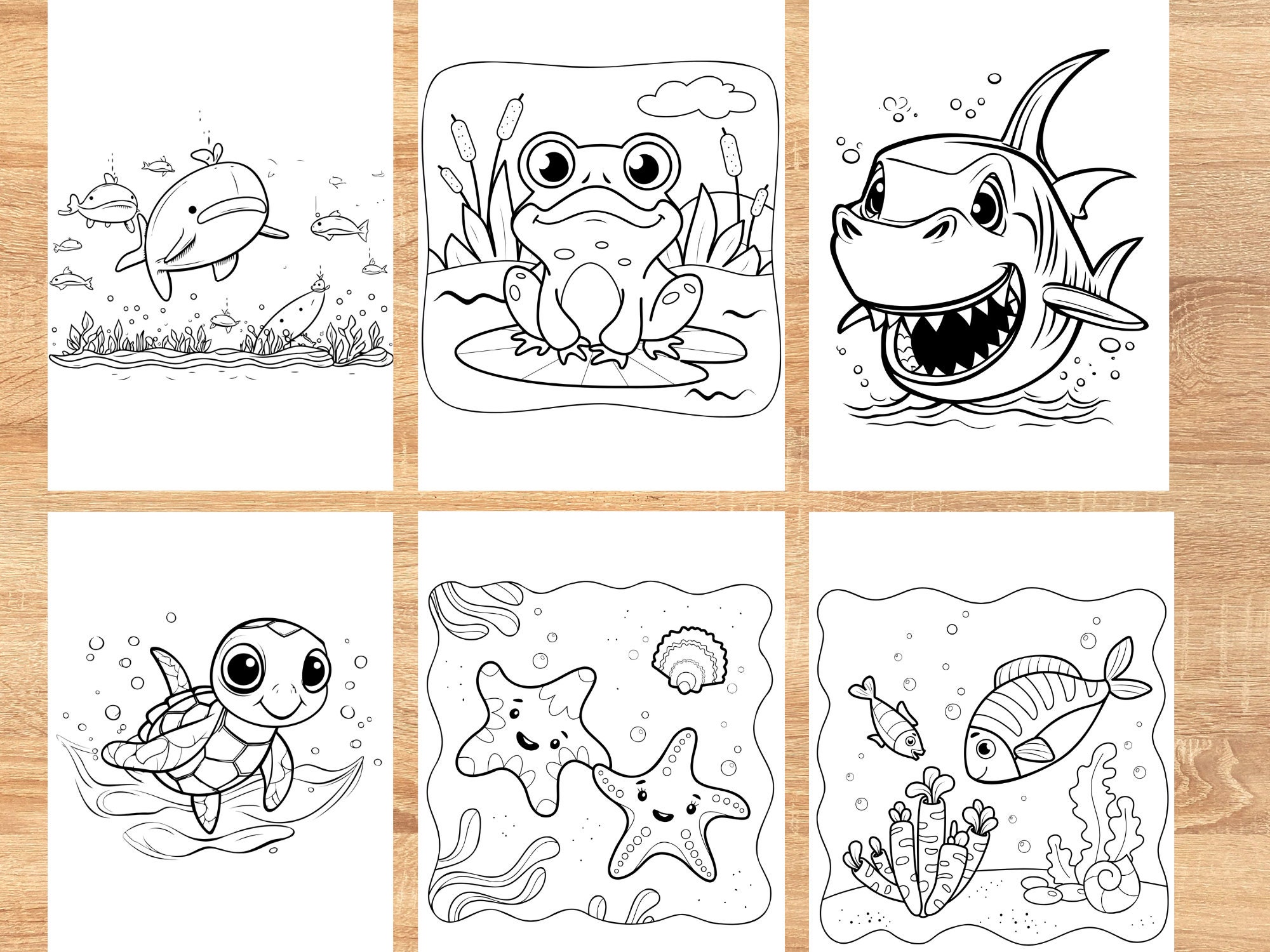 Sea Animals Coloring Pages Fun Educational Printable Kids Activities ...