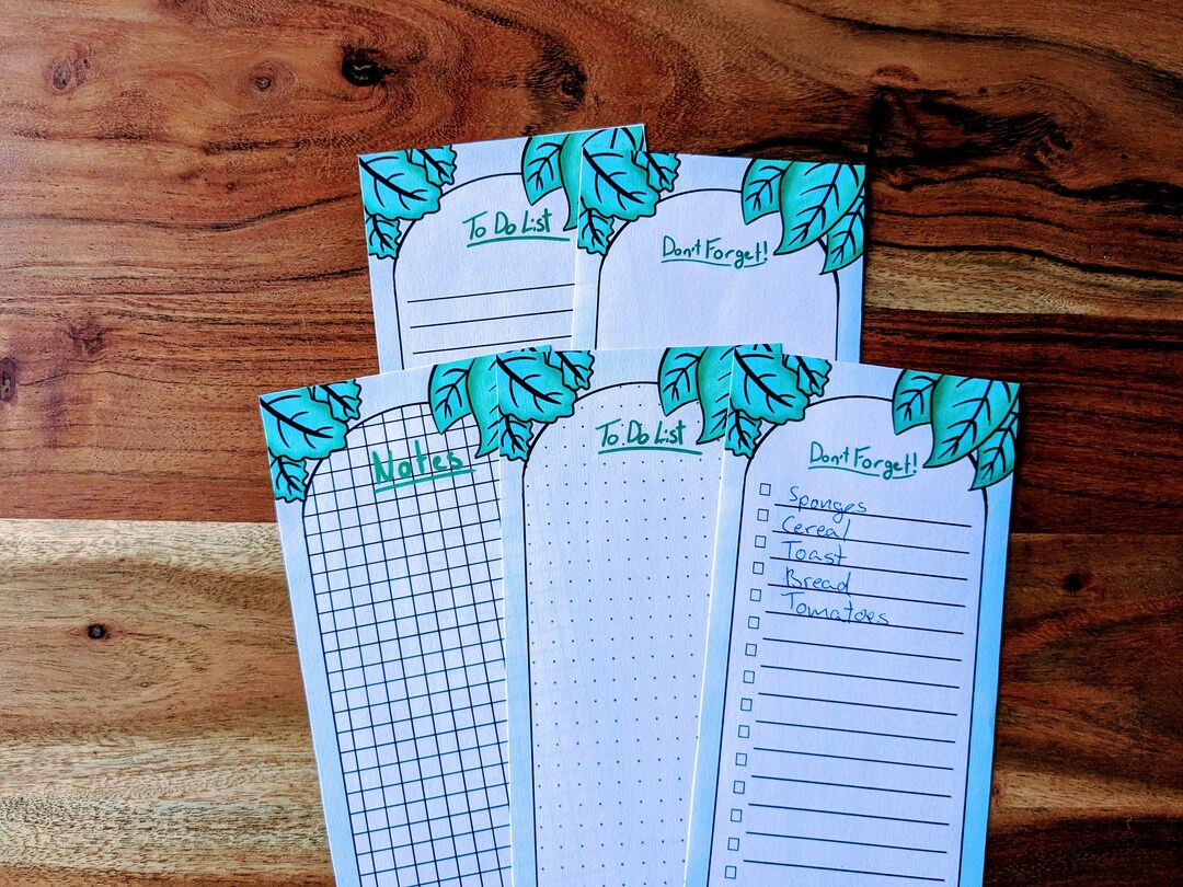 Digital Download, to Do List, Notes Pages, Do Not Forget Shopping List ...