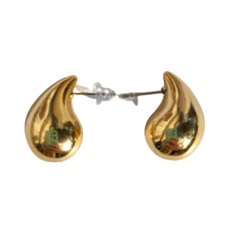 Gold Water Drop Earrings, Gold Water Drop Hoop, Drop Earrings, Bottega ...