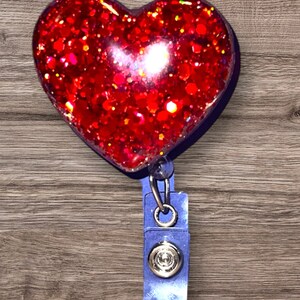 Heart Badge Reel or Pop Socket - Etsy