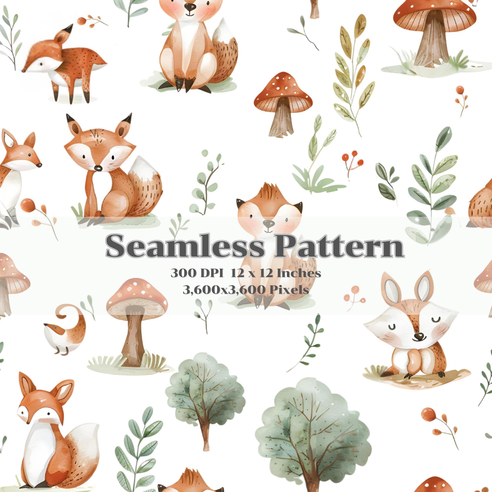 Woodland Forest | Seamless Patterns | Instant Download | Printable ...