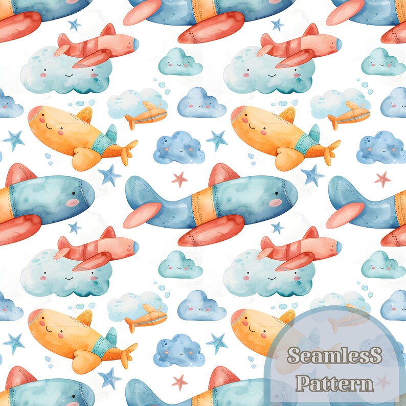 Airplane 1939s Seamless, Seamless Fabric Design, Repeat Tile, Repeat ...